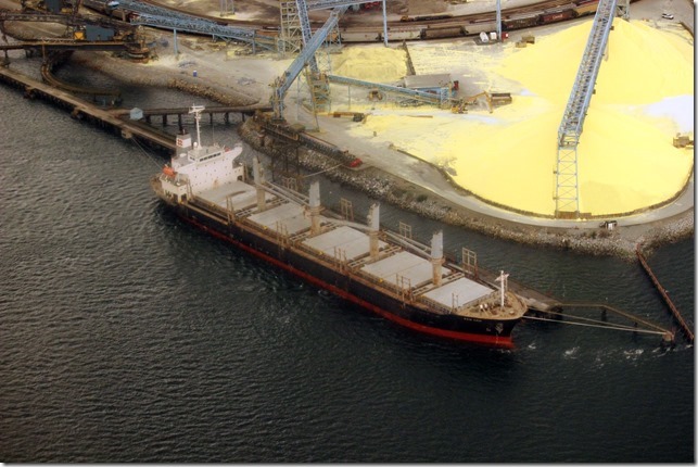 Vancouver from the air – Petrosul sulphur terminal | Katherine Bickford